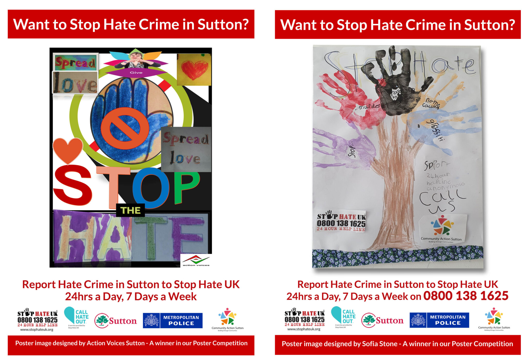 Winning Entries in our Sutton Poster Competition! - Stop Hate UK