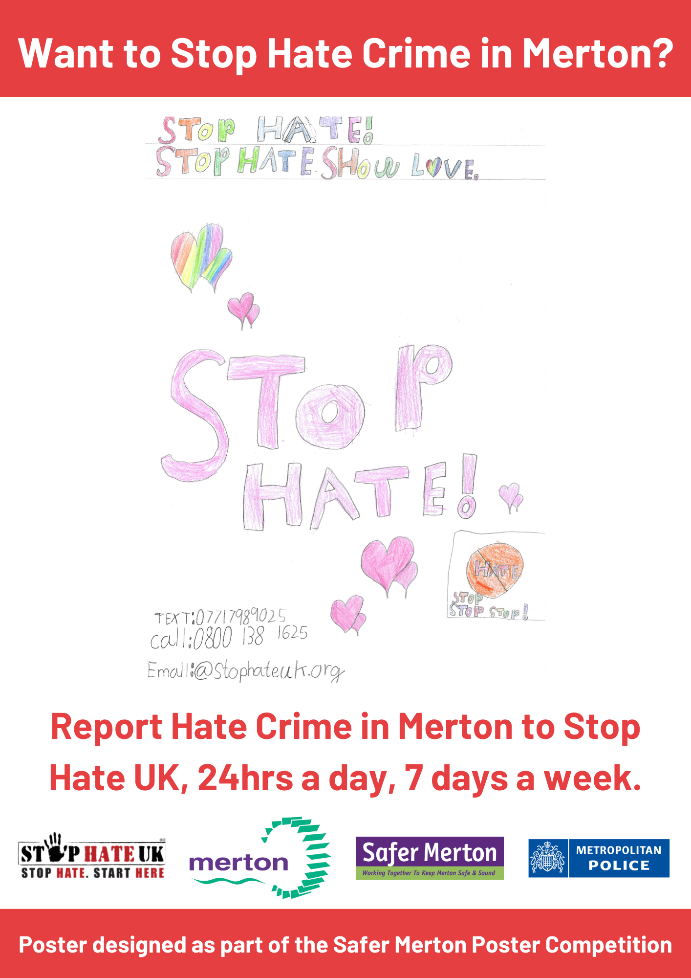 Congratulations to the winners of the Merton Hate Crime Poster ...