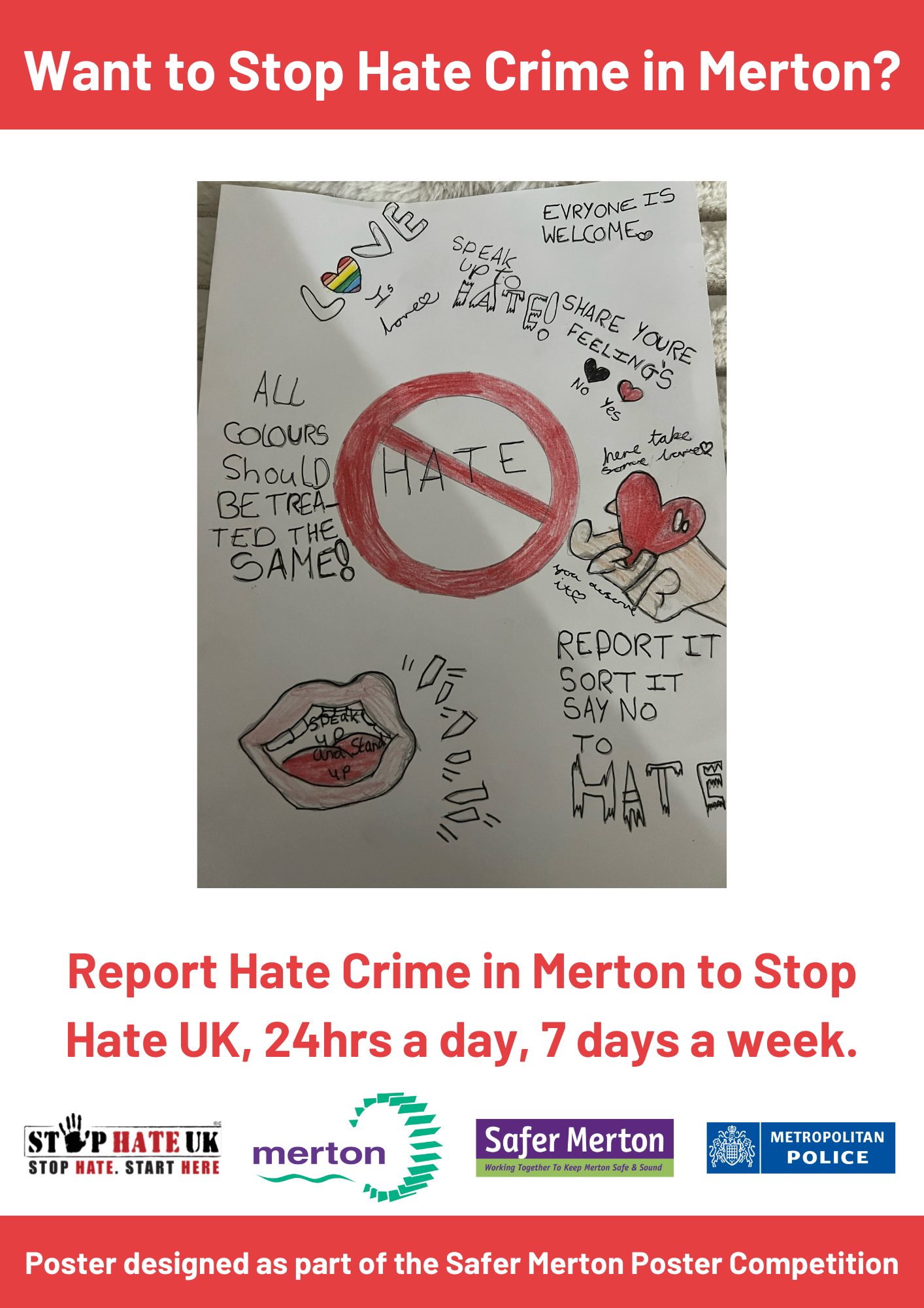 Congratulations to the winners of the Merton Hate Crime Poster ...
